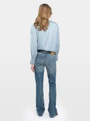 Zadig&Voltaire Tinous Satin Shirt - Sky