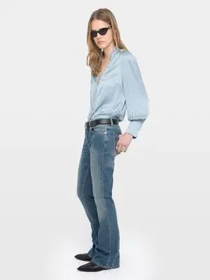 Zadig&Voltaire Tinous Satin Shirt - Sky