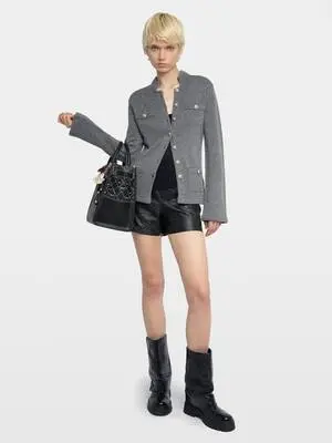 Zadig&Voltaire Lucy Button-up Jacket - Anthracite