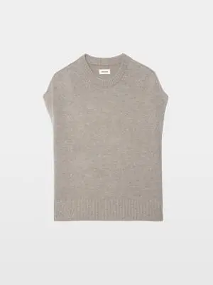 Zadig&Voltaire Wool And Cashmere Sleeveless Sweater - Avoine