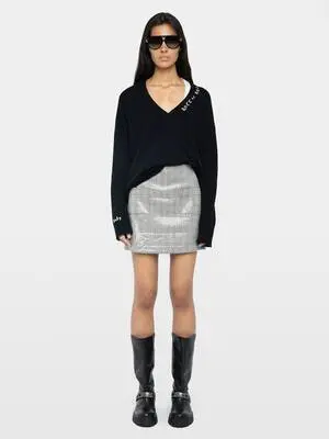 Zadig&Voltaire Tailored Sequined Skirt - Black