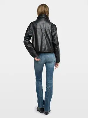 Zadig&Voltaire Liston Cropped Leather Jacket