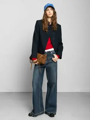 Zadig&Voltaire Verysa Asymmetrical Blazer - Encre