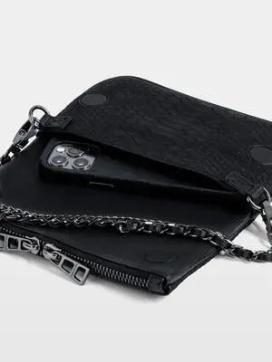 Zadig&Voltaire Mini Soft Savage Rock Clutch - Black