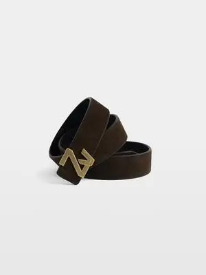Zadig&Voltaire Zv Initiale Suede Leather Belt