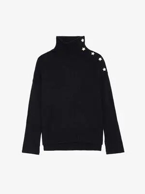 Zadig&Voltaire Alma Jewelled Cashmere Sweater - Encre