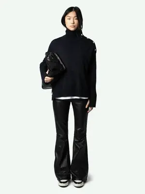 Zadig&Voltaire Zadig&Voltaire Alma Jewelled Cashmere Sweater Encre