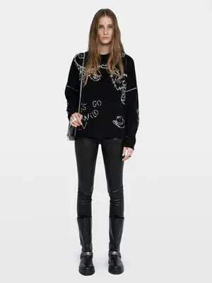 Zadig&Voltaire Baba Embroidered Wool Sweater
