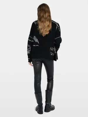 Zadig&Voltaire Baba Embroidered Wool Sweater