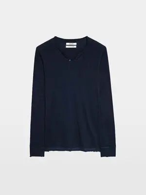 Zadig&Voltaire Monastir Henley T-shirt - Encre