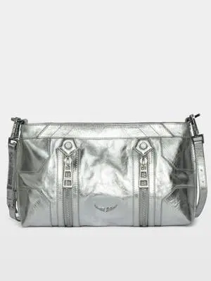 Zadig&Voltaire Sunny Moody" Metallic Leather Bag - Silver