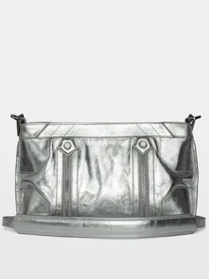 Zadig&Voltaire Sunny Moody" Metallic Leather Bag - Silver