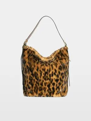 Zadig&Voltaire Leopard Faux Fur Hobo Bag