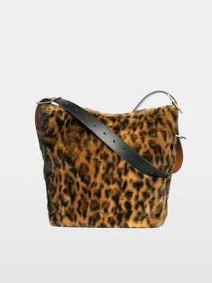 Zadig&Voltaire Leopard Faux Fur Hobo Bag