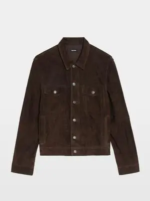 Zadig&Voltaire Bases Suede Leather Jacket - Dark Chocolate