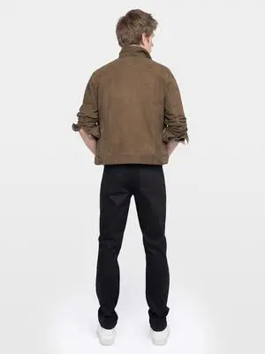 Zadig&Voltaire Bases Suede Leather Jacket - Moss