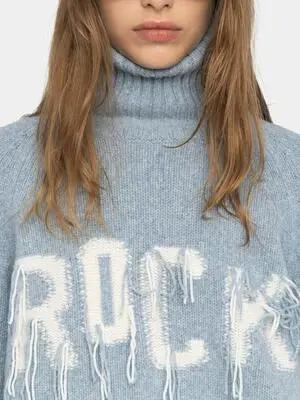 Zadig&Voltaire Mora Wool Rock Sweater - Light Blue