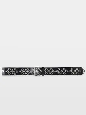 Zadig&Voltaire Starlight Eyelets Belt - Black