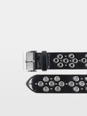 Zadig&Voltaire Starlight Eyelets Belt - Black