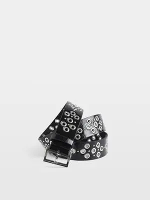 Zadig&Voltaire Starlight Eyelets Belt - Black