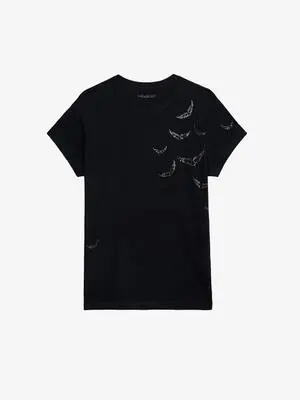 Zadig&Voltaire Anya Diamante Wings T-shirt - Stone