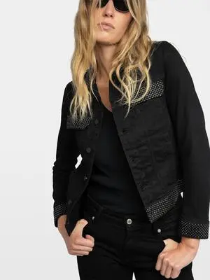 Zadig&Voltaire Kioky Diamanté Denim Jacket
