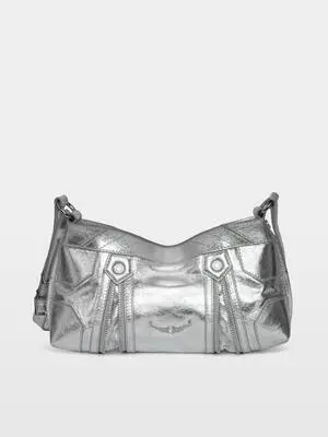 Zadig&Voltaire Metallic Leather Shoulder Bag - Silver