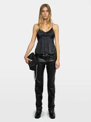 Zadig&Voltaire Cayonne Satin Camisole - Black