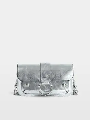 Zadig&Voltaire Kate Metallic Wallet Bag - Silver