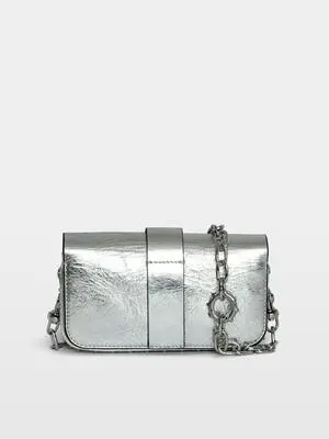 Zadig&Voltaire Kate Metallic Wallet Bag - Silver