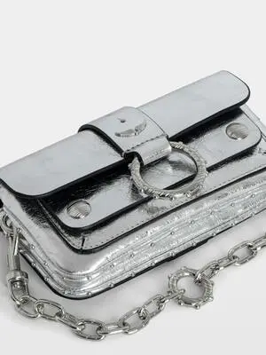 Zadig&Voltaire Kate Metallic Wallet Bag - Silver