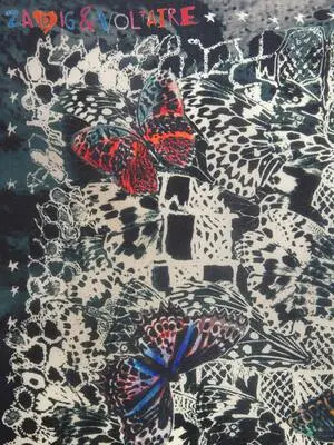 Zadig&Voltaire Blondie Butterfly Silk Scarf - Ink
