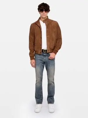 Zadig&Voltaire Lonni Suede Leather Jacket - Coconut