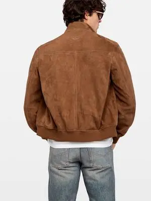 Zadig&Voltaire Lonni Suede Leather Jacket - Coconut