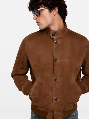 Zadig&Voltaire Lonni Suede Leather Jacket - Coconut