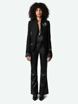 Zadig&Voltaire Slim-fit Suit Jacket With Diamanté Embellishments
