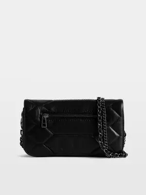Zadig&Voltaire Rock Mini Quilted Clutch - Black