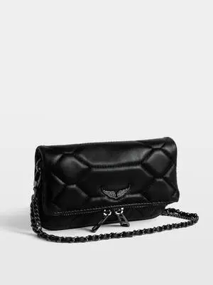Zadig&Voltaire Rock Mini Quilted Clutch - Black