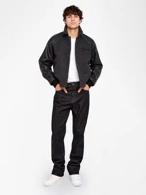 Zadig&Voltaire Benjy Bi-material Bomber Jacket - Anthracite