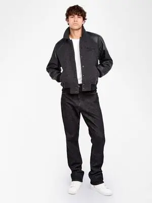 Zadig&Voltaire Benjy Bi-material Bomber Jacket - Anthracite