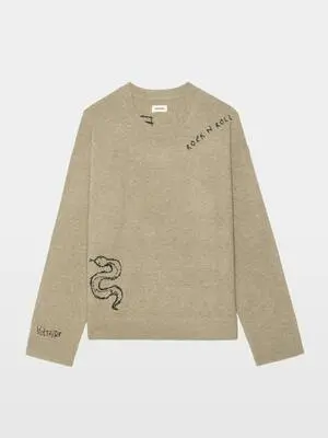 Zadig&Voltaire Marko Embroidered Sweater - Olive