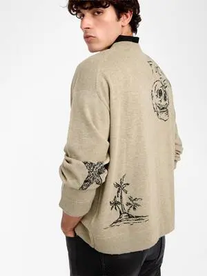 Zadig&Voltaire Marko Embroidered Sweater - Olive
