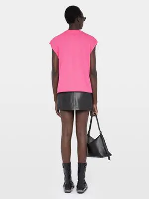 Zadig&Voltaire Cloe Rhinestone Cotton Tank Top - Lady