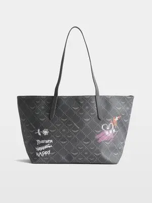 Zadig&Voltaire Z" Shopper Monogram Tag Coated Canvas Bag - Road