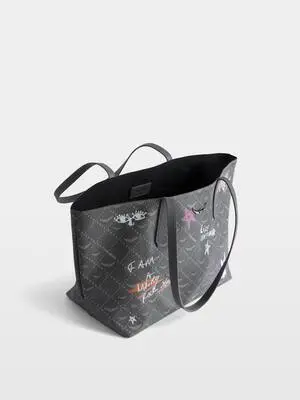 Zadig&Voltaire Z" Shopper Monogram Tag Coated Canvas Bag - Road