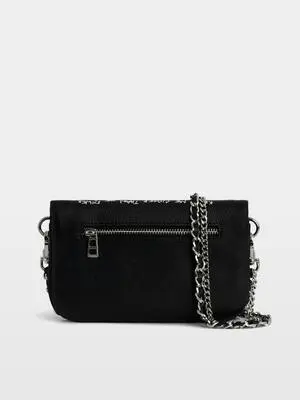 Zadig&Voltaire Rock Mini Clutch With Graffiti Print - Black