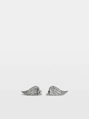 Zadig&Voltaire Zadig&Voltaire Rock Earrings With Pink Crystals Shiny Silver