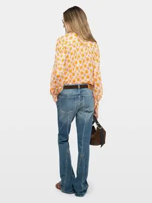 Zadig&Voltaire Printed Chiffon Tunic - Cream
