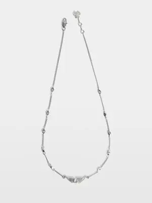 Zadig&Voltaire Chain Necklace With Wing Pendant - Shiny Silver