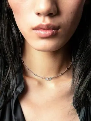 Zadig&Voltaire Chain Necklace With Wing Pendant - Shiny Silver